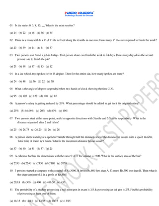 Hexaware mock test1 | PDF