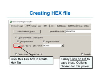 Hex file creation using Keil uVision | PDF
