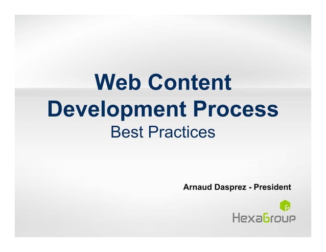 Web Content Development Process - Best Practices | PPT | Free Download