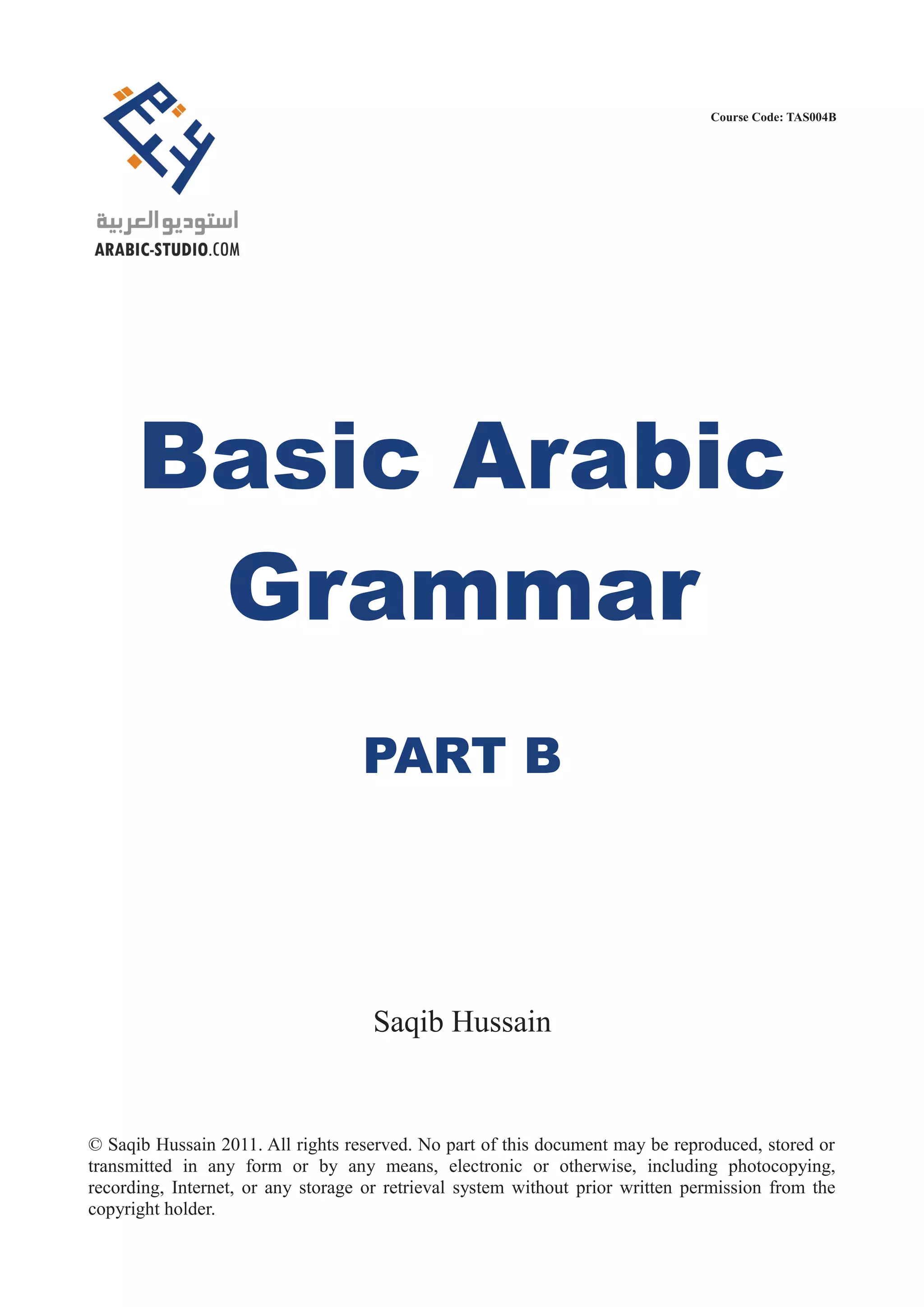 Basic arabic-grammar part02 | PDF