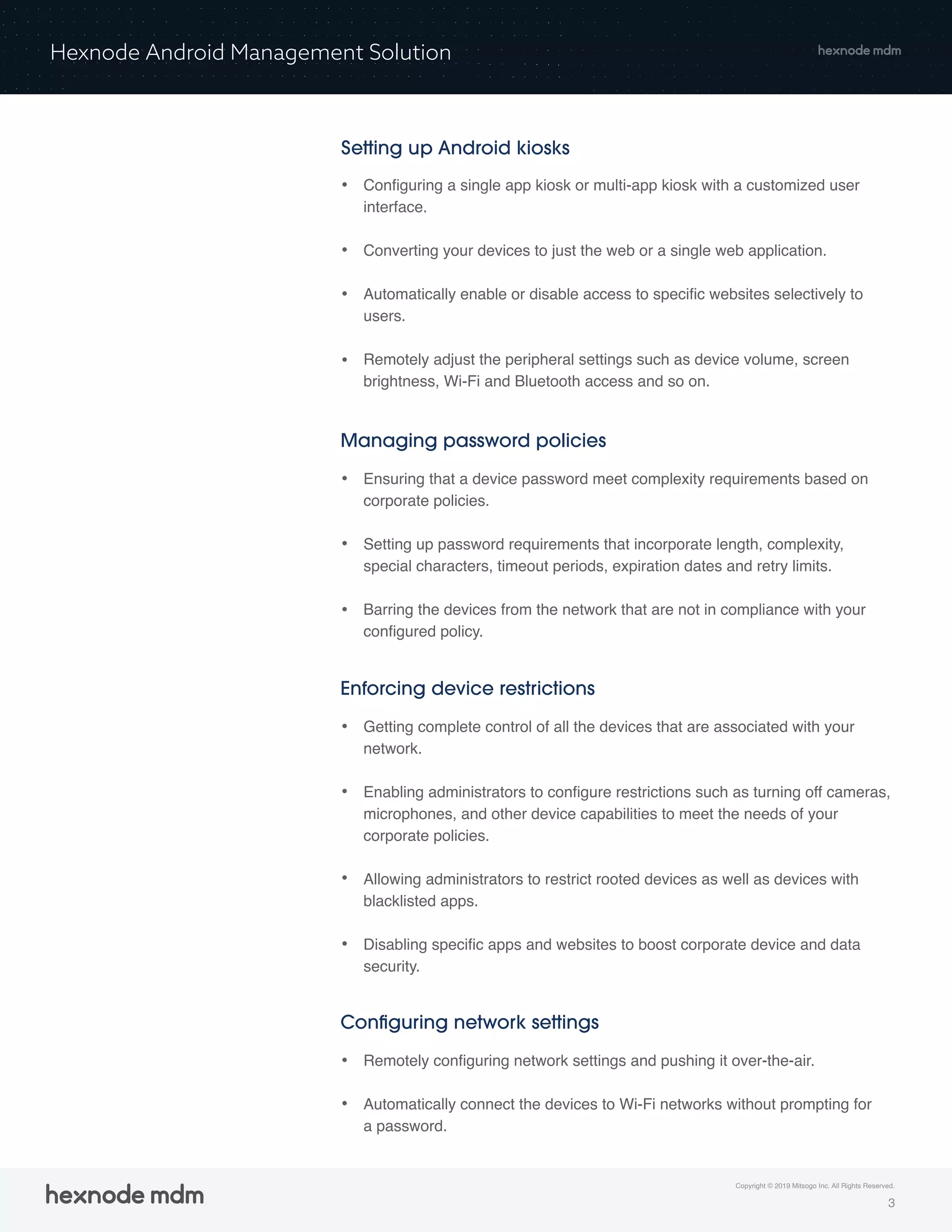 Hexnode Android Management solution | PDF