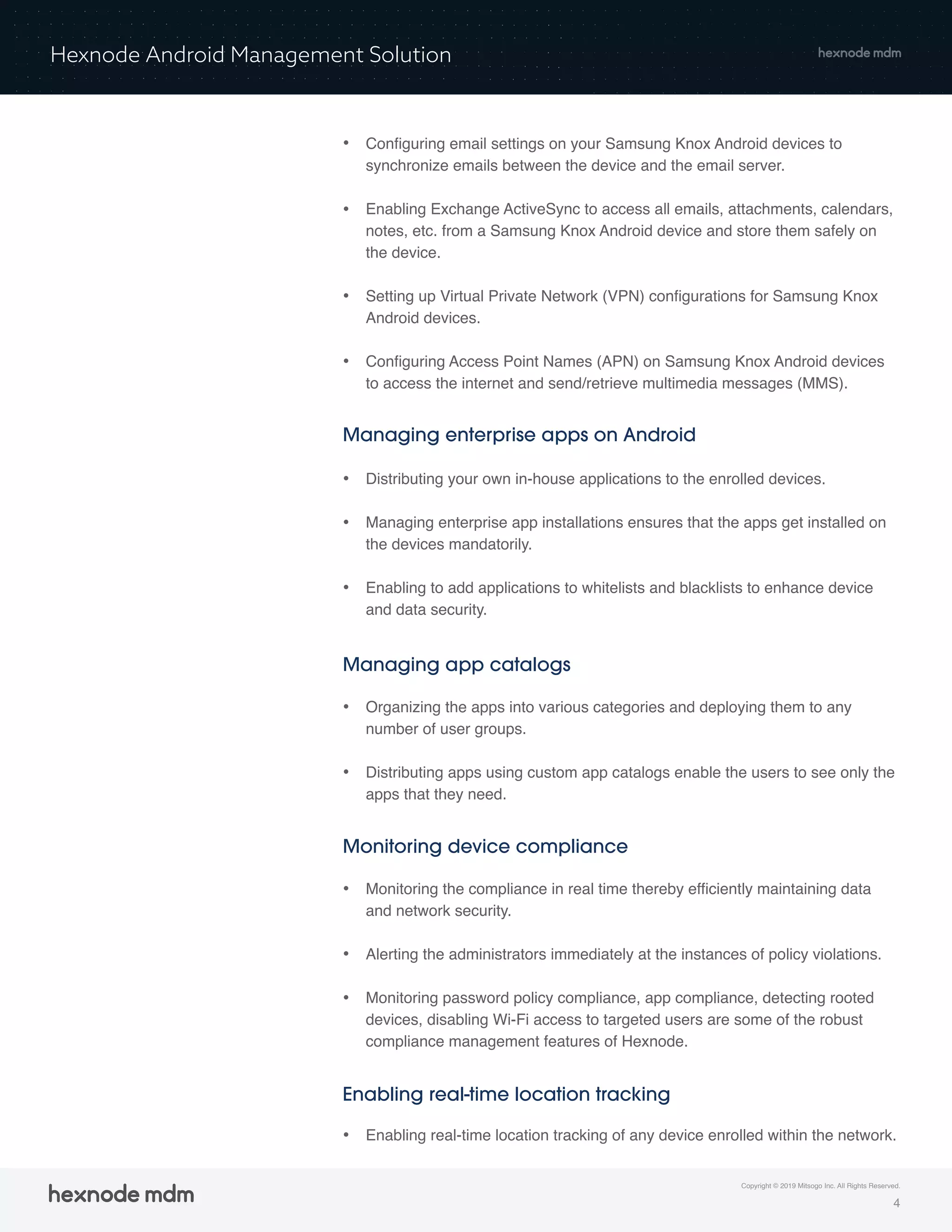 Hexnode Android Management solution | PDF