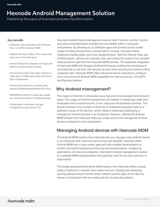Hexnode Android Management solution | PDF