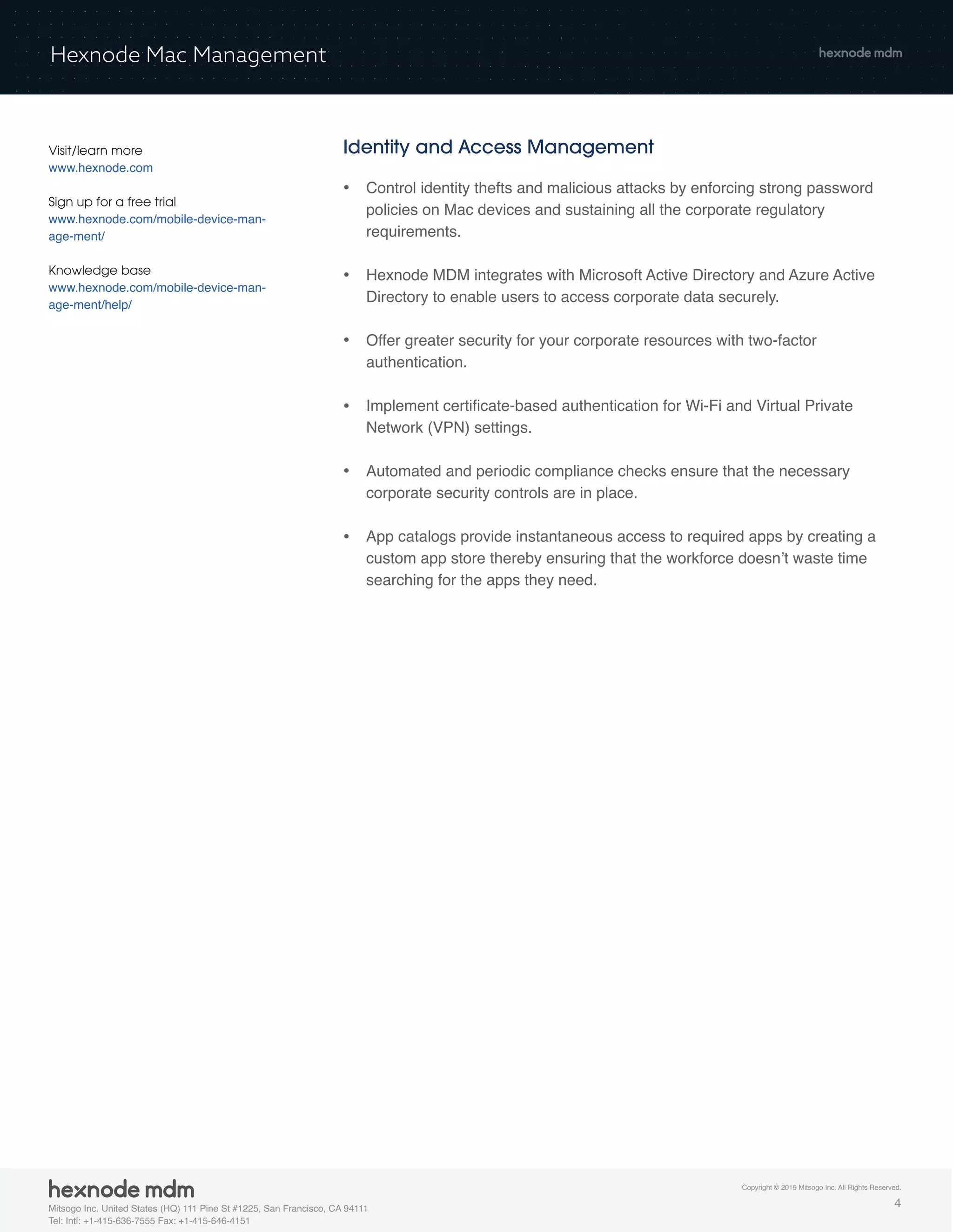 Hexnode Mac Management | PDF