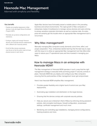Hexnode Mac Management | PDF