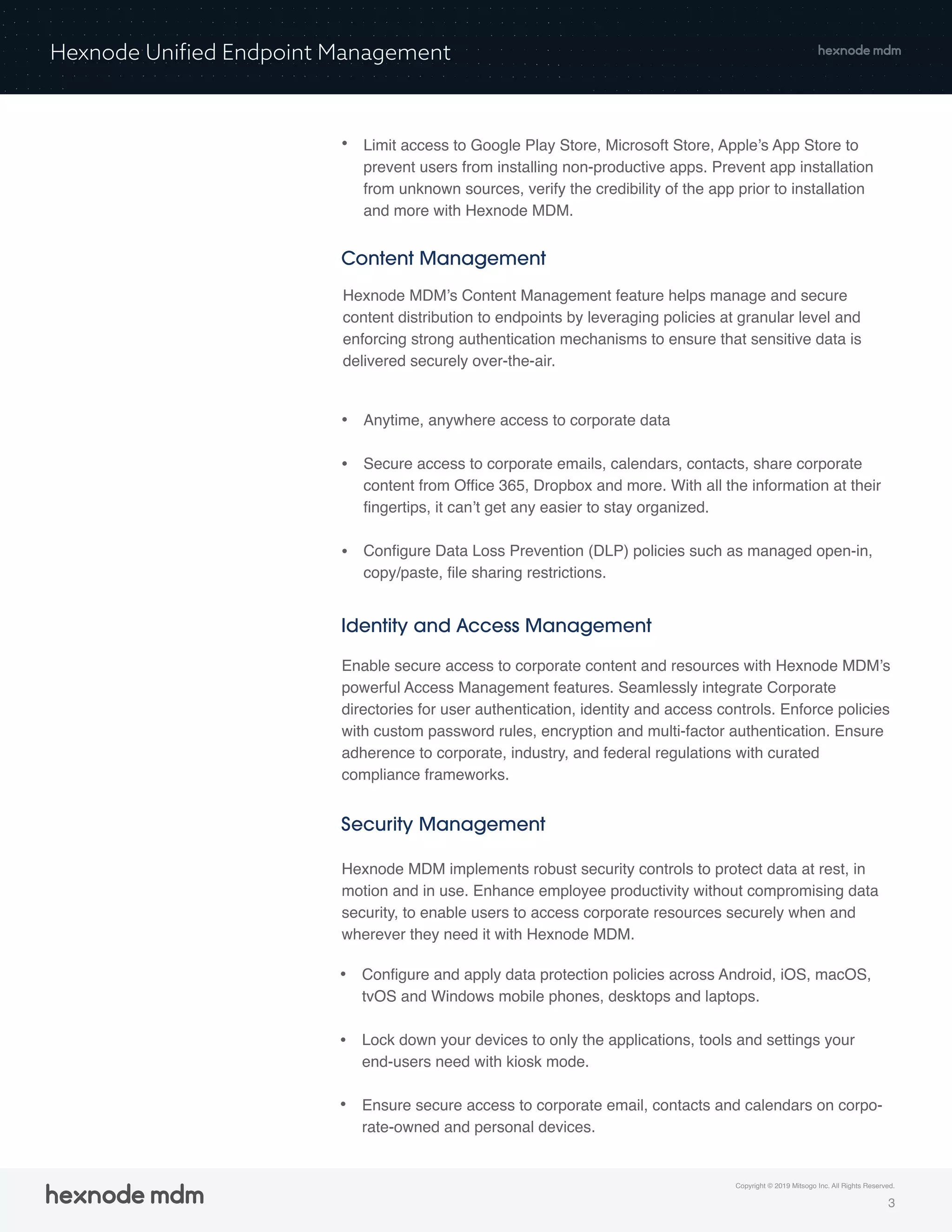 Hexnode Unified Endpoint Management | PDF