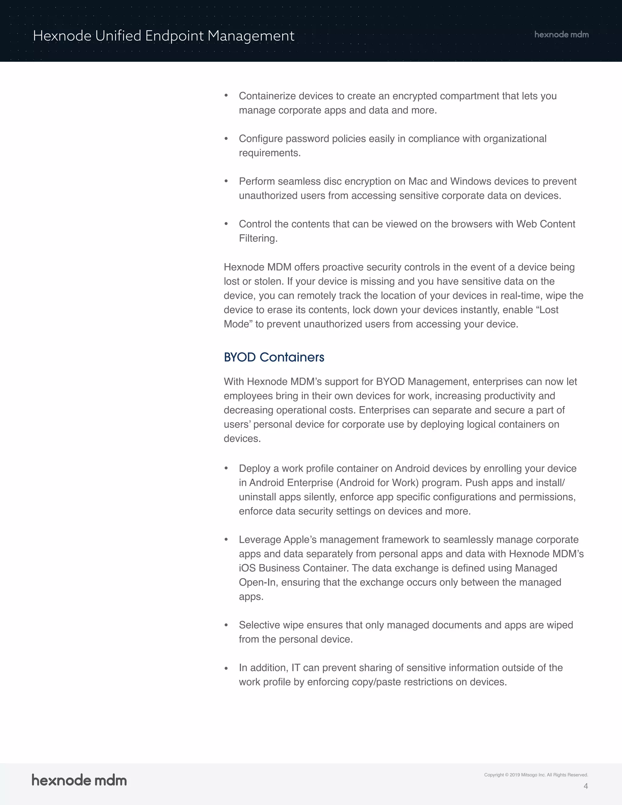 Hexnode Unified Endpoint Management | PDF