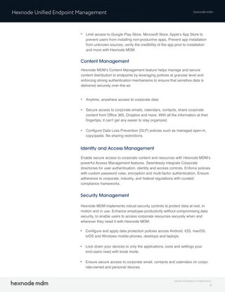 Hexnode Unified Endpoint Management | PDF
