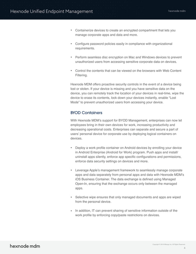 Hexnode Unified Endpoint Management | PDF | Computing | Technology & Computing