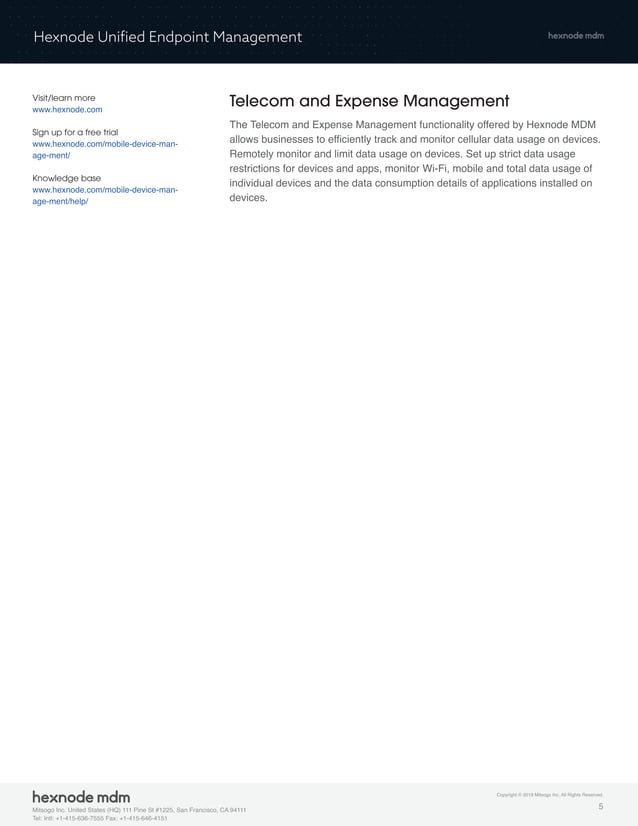 Hexnode Unified Endpoint Management | PDF | Computing | Technology & Computing