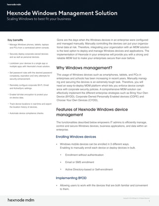 Hexnode Windows Management solution | PDF