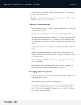 Hexnode Windows Management solution | PDF