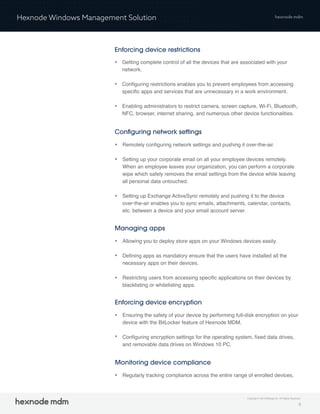 Hexnode Windows Management solution | PDF