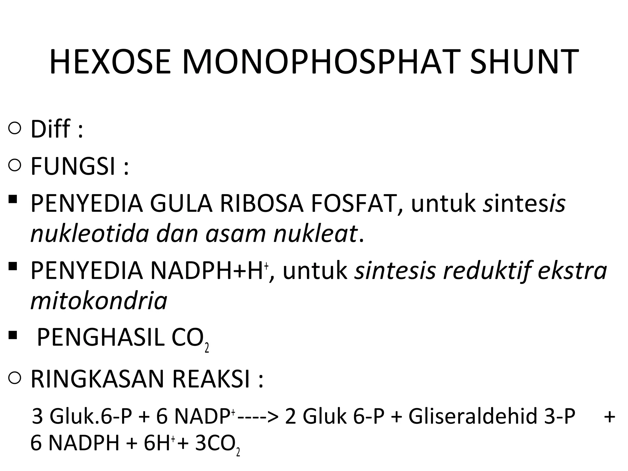 Hexose monophosphat shunt | PPT