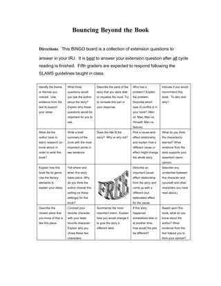 Reading Extension Questions | DOC