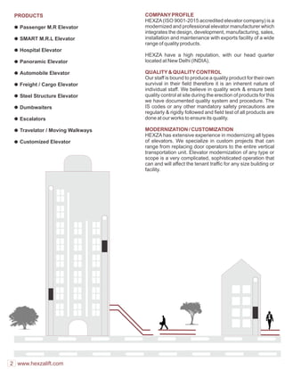 Hexza Lift India pvt. ltd. | PDF