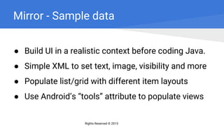 DroidCon TLV 2015 - Hey android, mirror mirror all day long | PDF