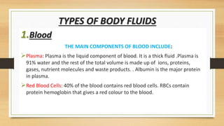 Body fluid , analytical chemistry | PPTX