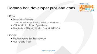NUS-ISS Learning Day 2018- Hey Cortana! Microsoft Bot Framework | PDF | Operating Systems ...