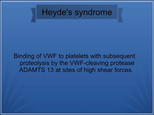 Heyde's syndrome | PPT
