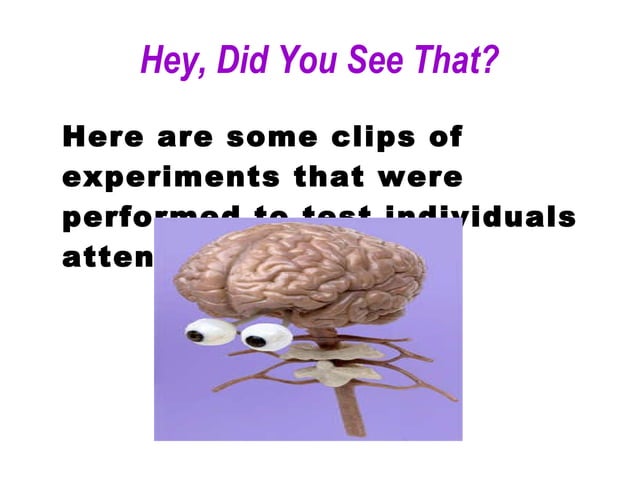 Hey, did you see that | PPT