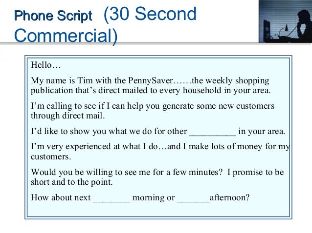 Telephone script for incoming calls - veryindustrial