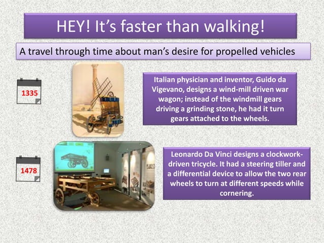 Hey its faster than walking | PPT