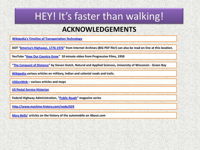 Hey its faster than walking | PPT