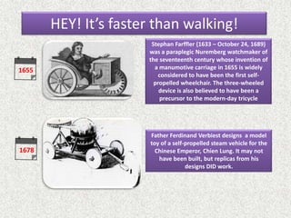 Hey its faster than walking | PPT