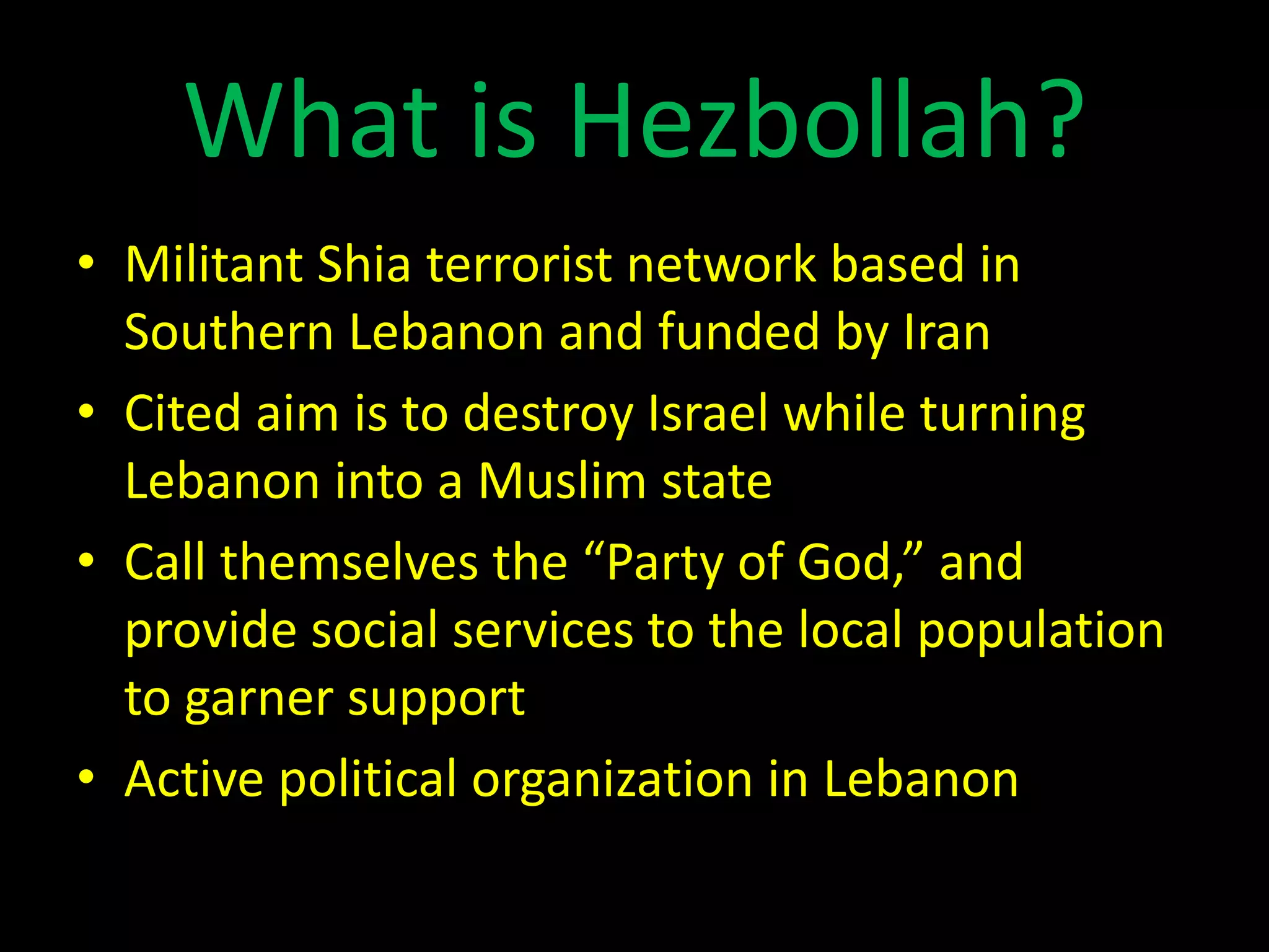 Hezbollah Terrorist Organization | PPTX