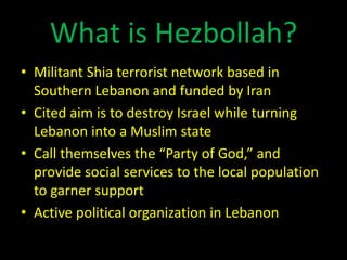 Hezbollah Terrorist Organization | PPTX