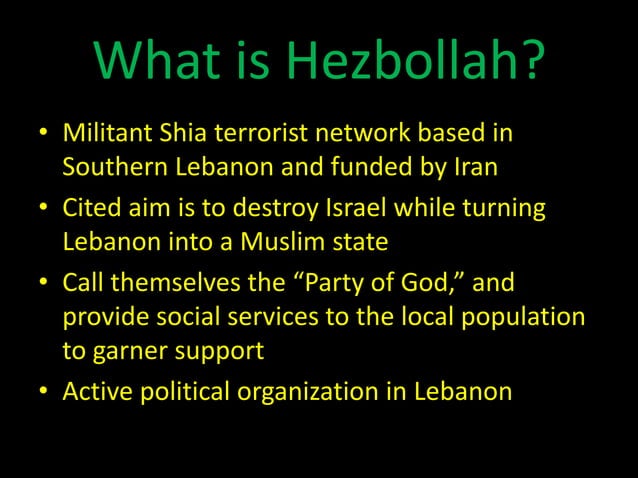 Hezbollah Terrorist Organization | PPTX | Terrorism | Sensitive Topics