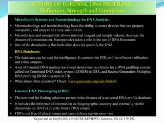 FORENSIC DNA PROFILING: Strengths and Limitations | PPTX | Genetics ...