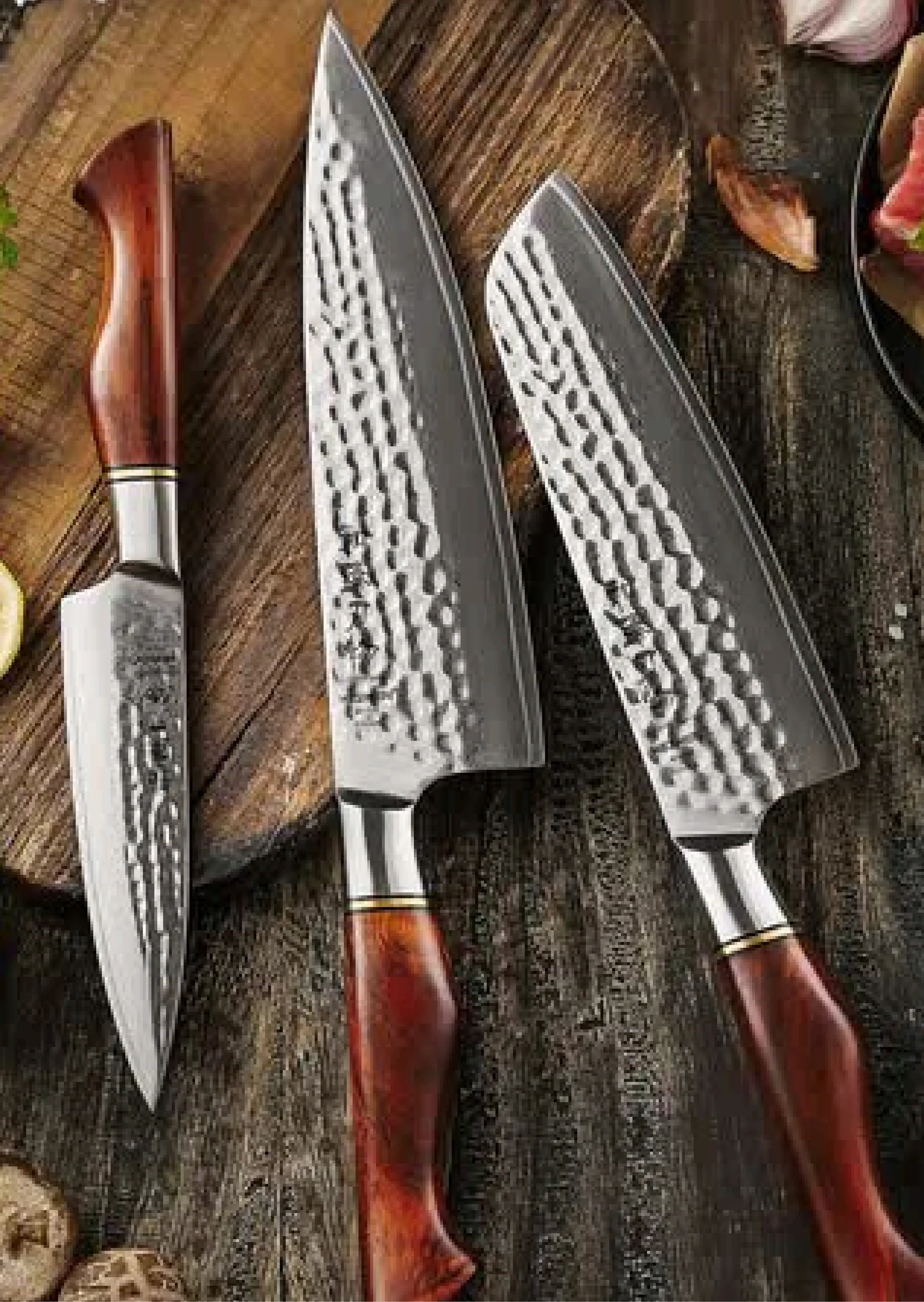 HEZHEN 1-3PC Kitchen Knife Set Steel Chef Cooking Tools | PDF