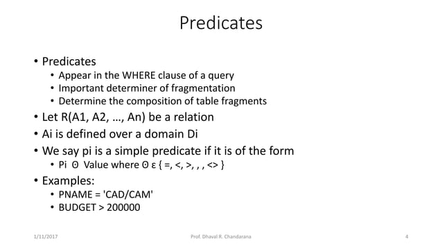 Distributed DBMS - Unit - 4 - Data Distribution Alternatives | PPTX