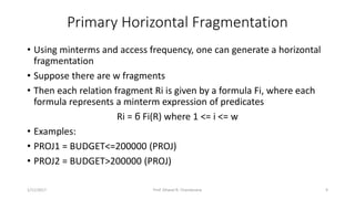 Distributed DBMS - Unit - 4 - Data Distribution Alternatives | PPTX