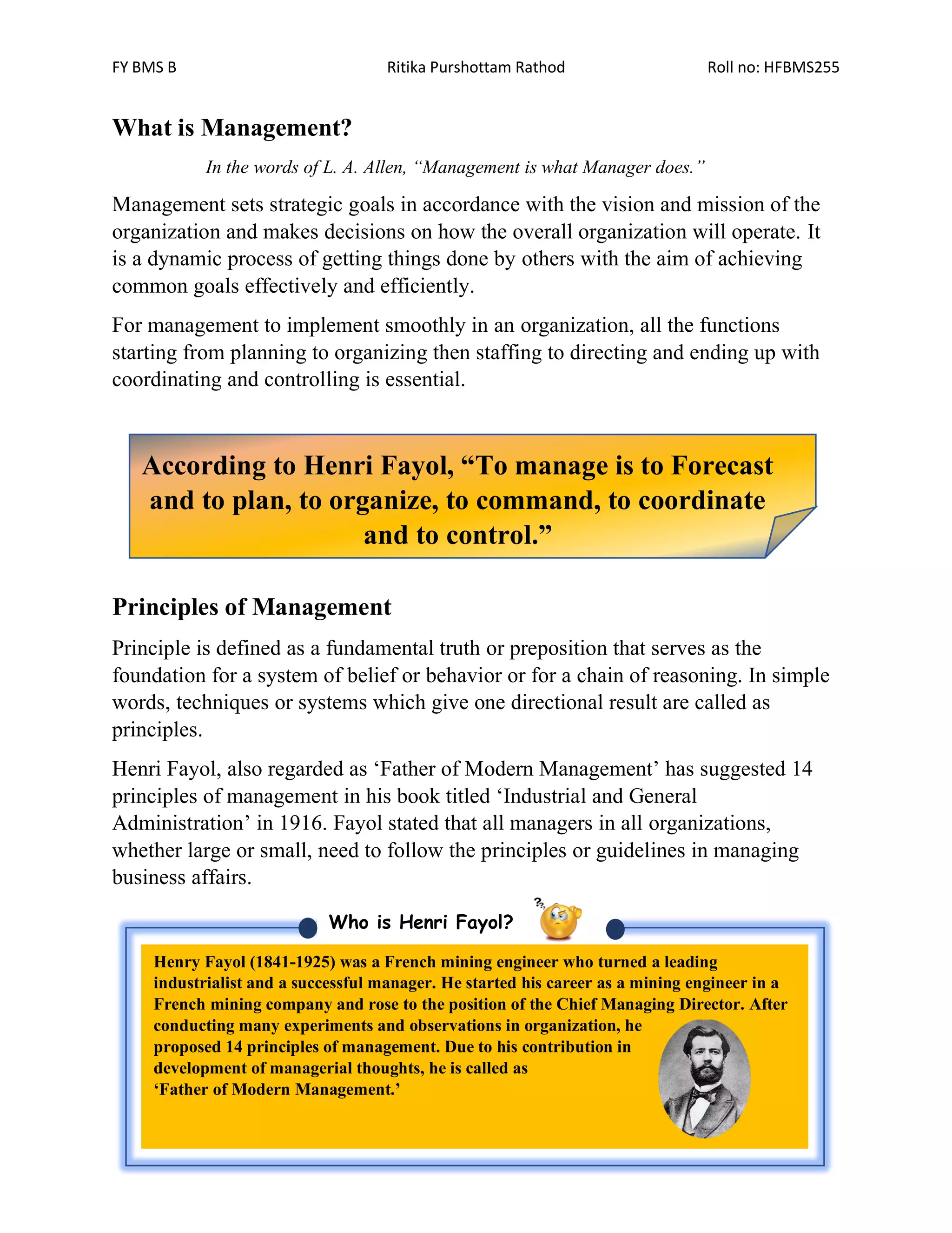 Principles of Management | PDF