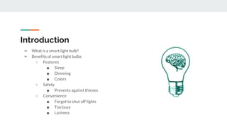 Smart light bulbs | PPTX