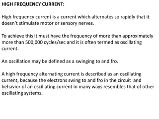 High frequency current | PPTX