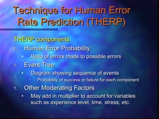 Safety, Accidents, and Human Error | PPT