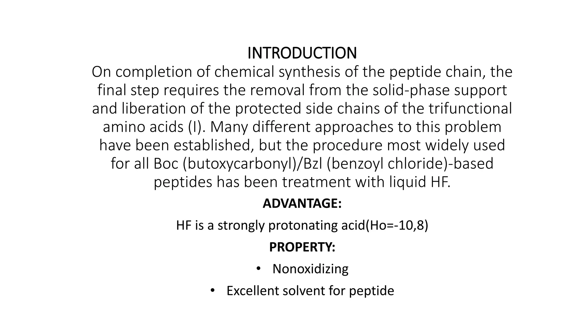 Hf cleavage and deprotection from resins | PPTX