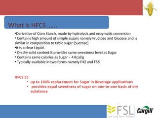 HFCS gen.pptxبدائل السكر من السكريات المختلفه | PPT