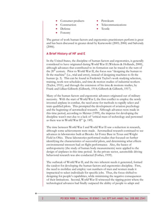 What is Human Factors and Ergonomics? | PDF