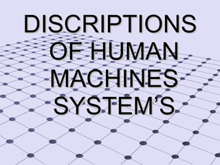 human machine system | PPT