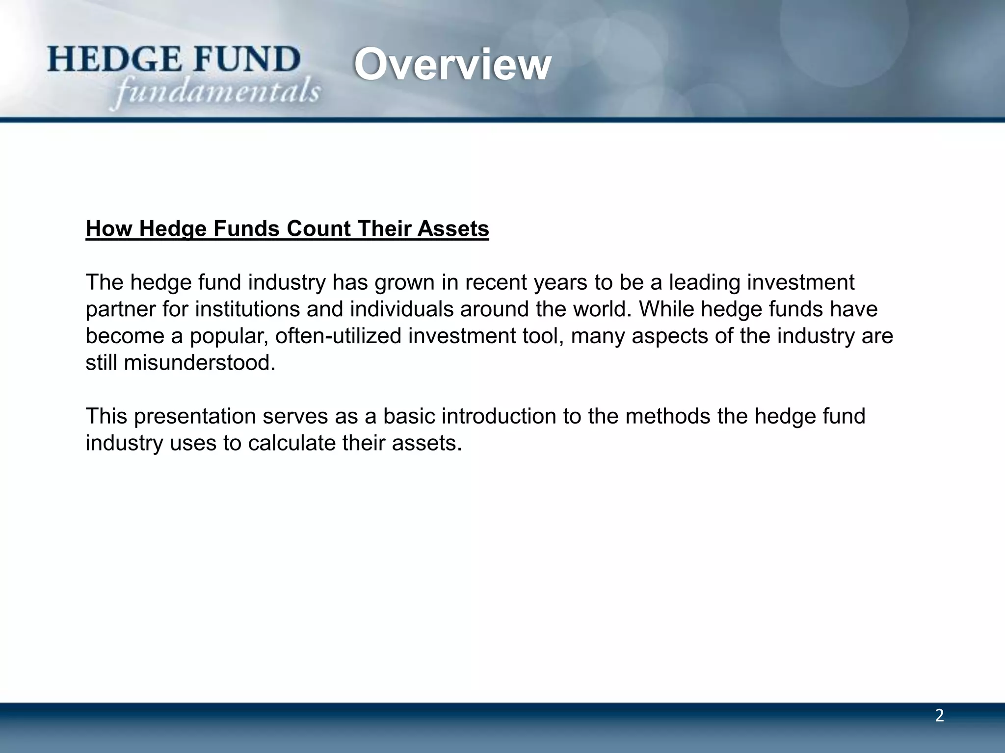 How Hedge Funds Count Their Assets | PDF