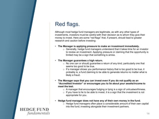 Hedge Fund Due Diligence: Resources to Help Investors Better Understand ...