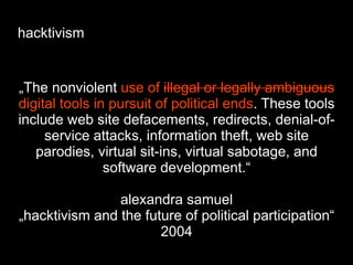 hfg hacktivism | PDF