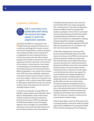 Lessons Learned in Institutional Capacity Building | PDF