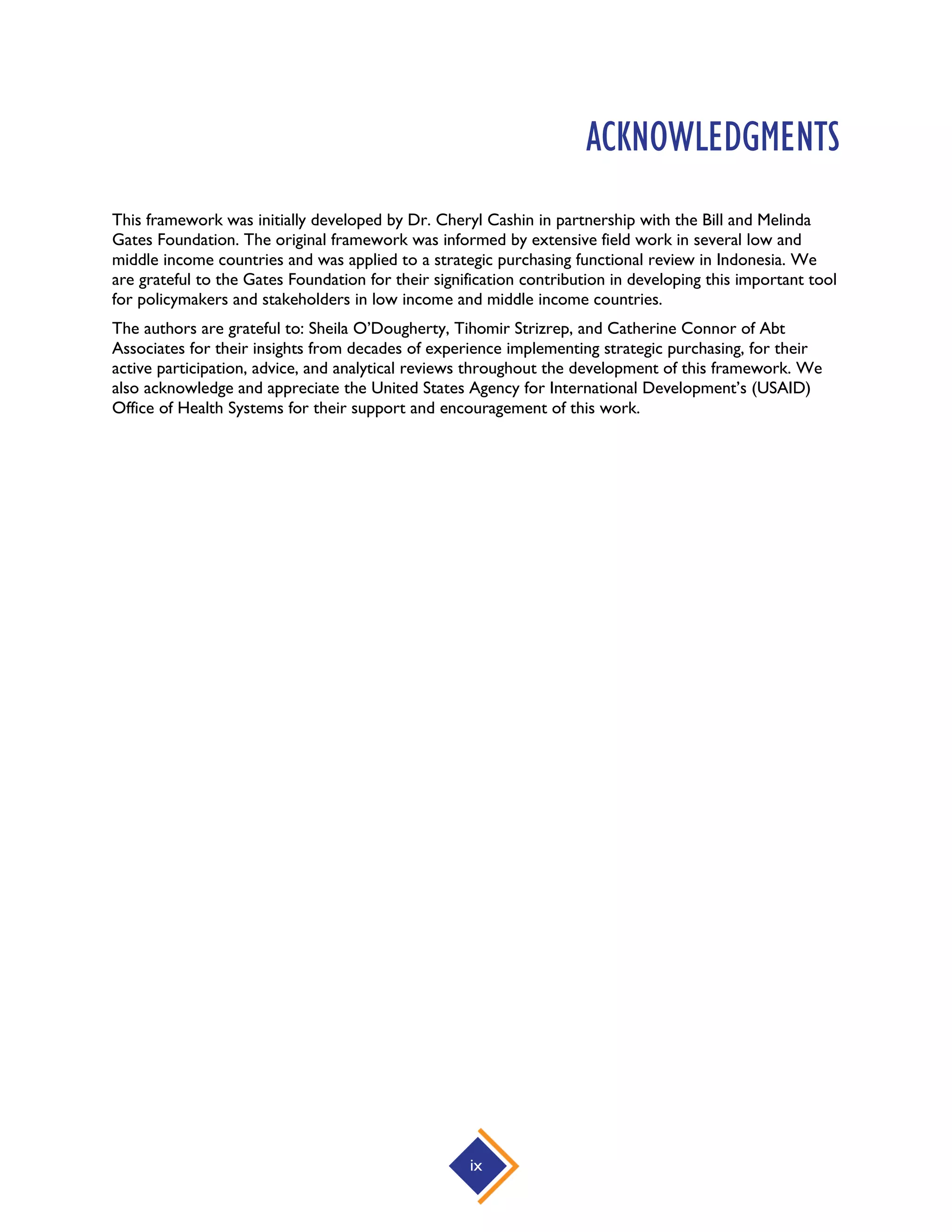 Strategic Health Purchasing Progress: A Framework for Policymakers and ...