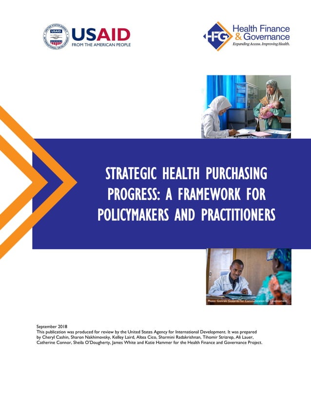 Strategic Health Purchasing Progress: A Framework for Policymakers and ...